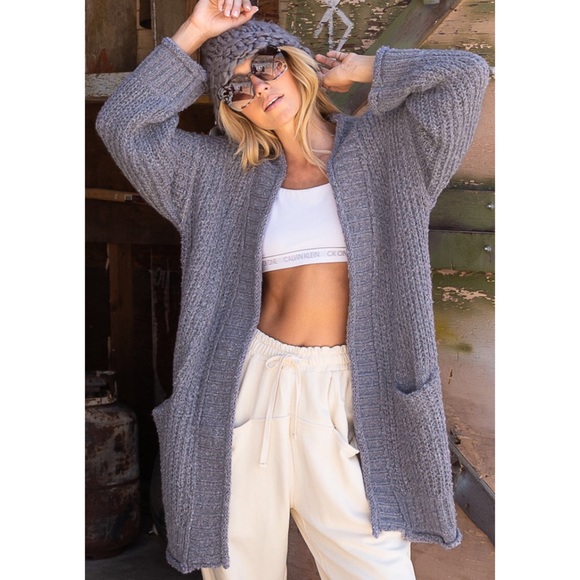 POL | Sweaters | New Pol Pocket Cardigan Lavender Grey | Poshmark